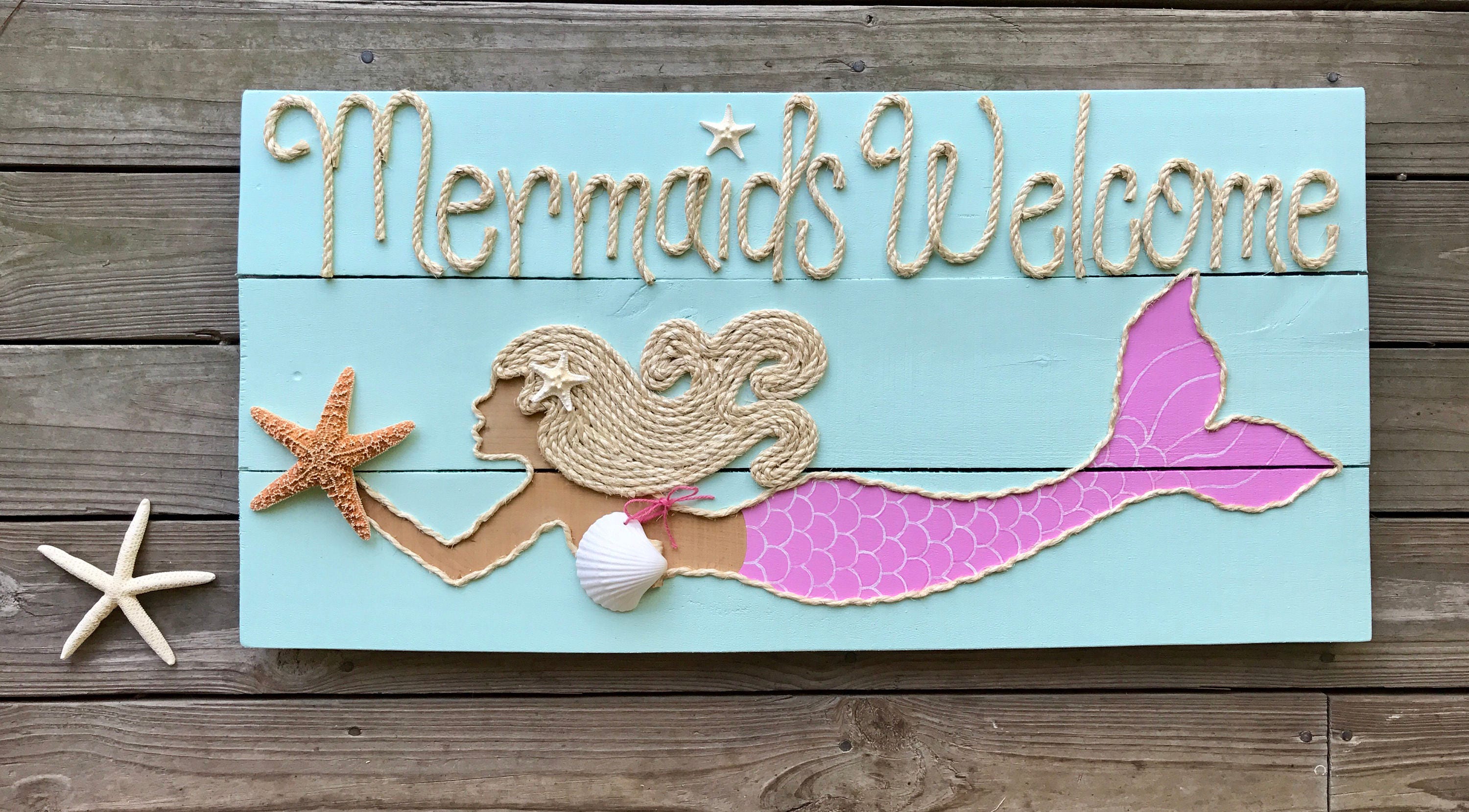 Handmade Mermaids Welcome Swimming Mermaid With Rope Mermaid - Etsy Canada