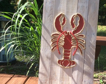 Handmade Jellyfish With Rope Beach Pallet Art Coastal Decor | Etsy