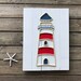 Handmade Lighthouse With Rope Beach Pallet Art Lighthouse Art Pallet ...