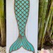 Handmaid Mermaid Tail With Rope Beach Pallet Art Mermaid Art Coastal ...