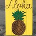 Handmade aloha Pineapple With Rope Beach Pallet Art Coastal Decor ...