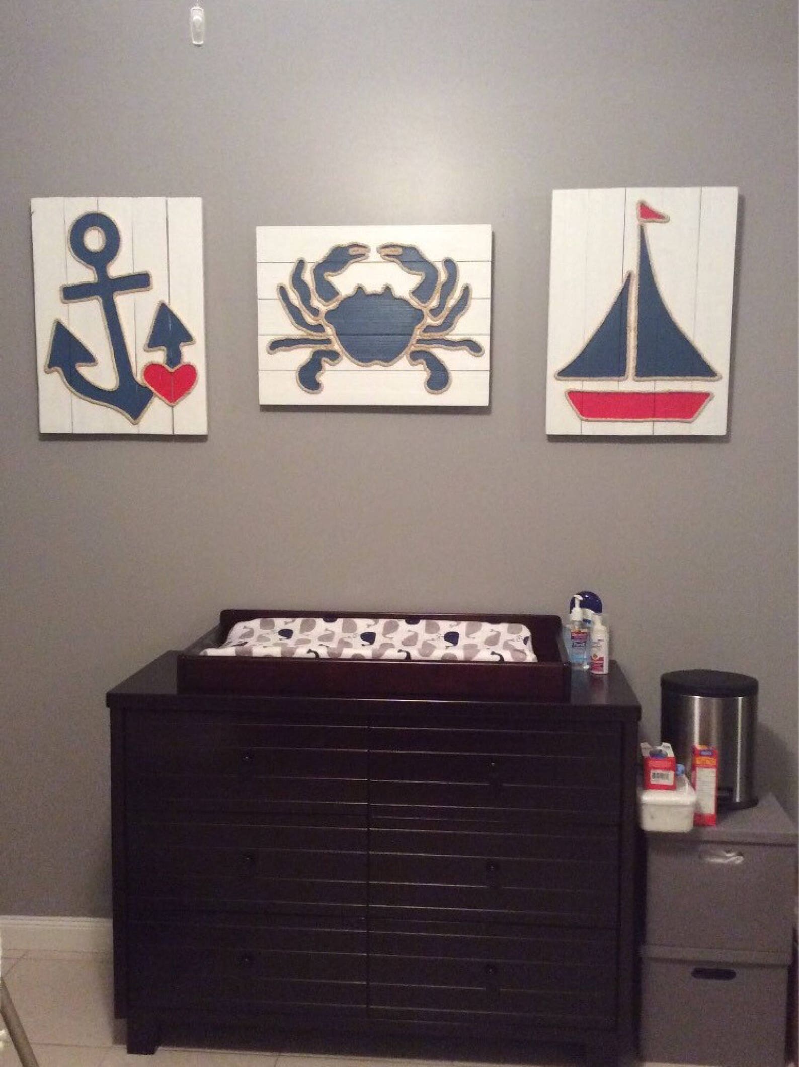 Handmade Sailboat With Rope Beach Pallet Art Nautical Art | Etsy