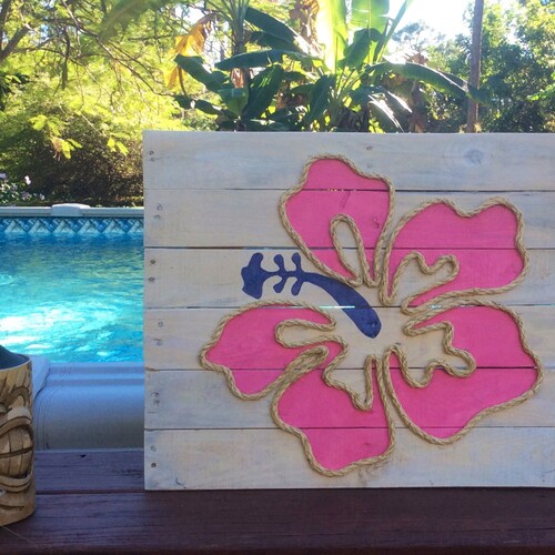 Handmade Turtle With Rope© Beach Pallet Art Coastal Decor Rope - Etsy