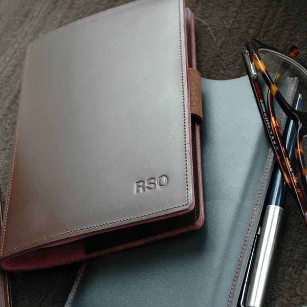 Leather Notebook Folio - Etsy