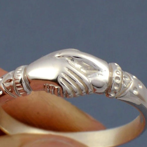 Sterling Silver Hand Ring - Etsy