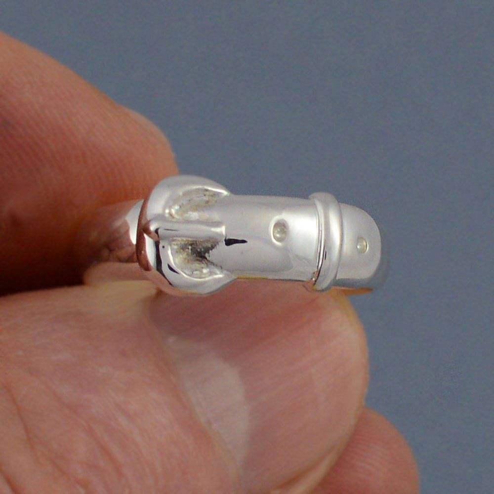 Buckle ring in 925 sterling silver | Etsy