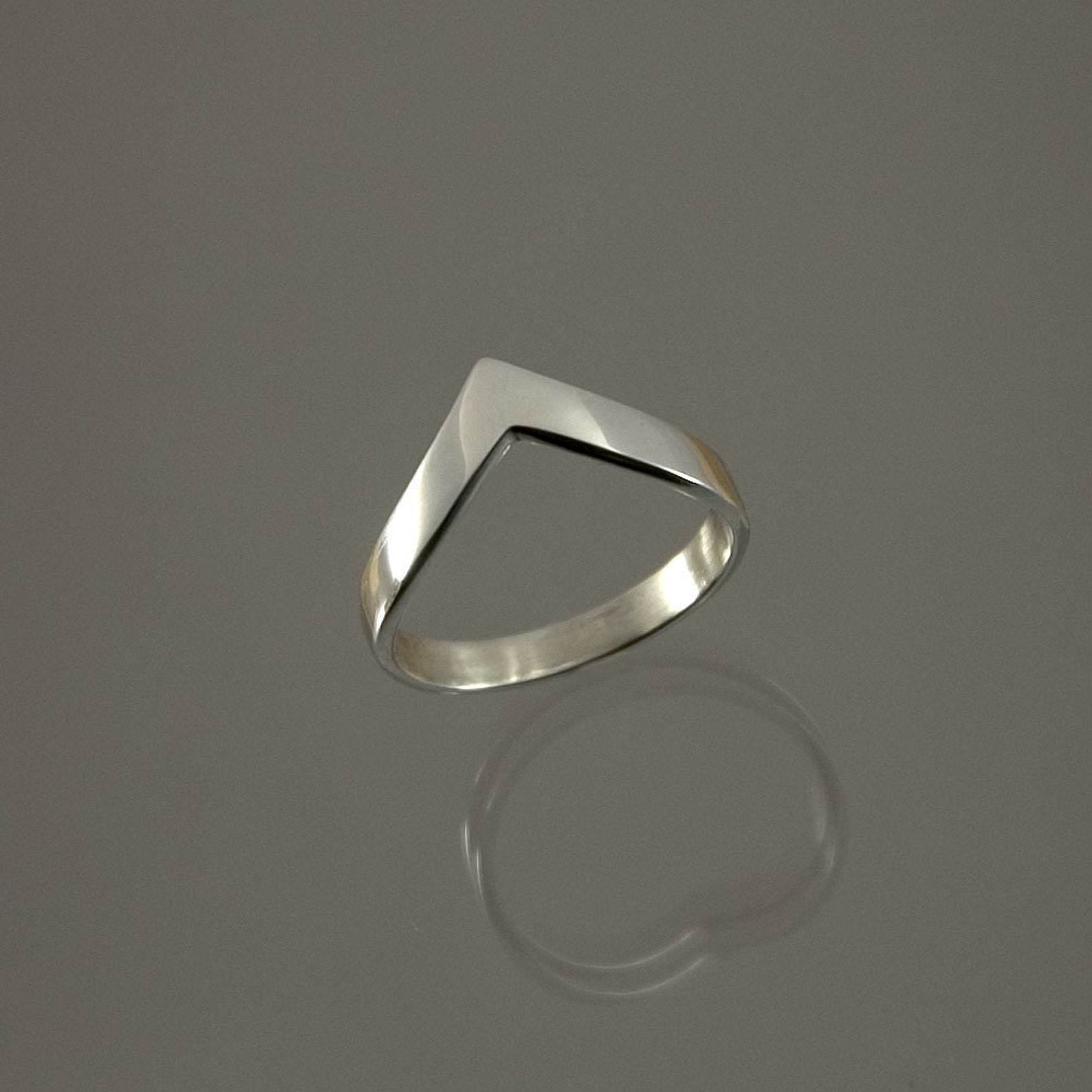 Classic Wishbone Ring, Hand-made to Your Size in Solid 925 Sterling ...