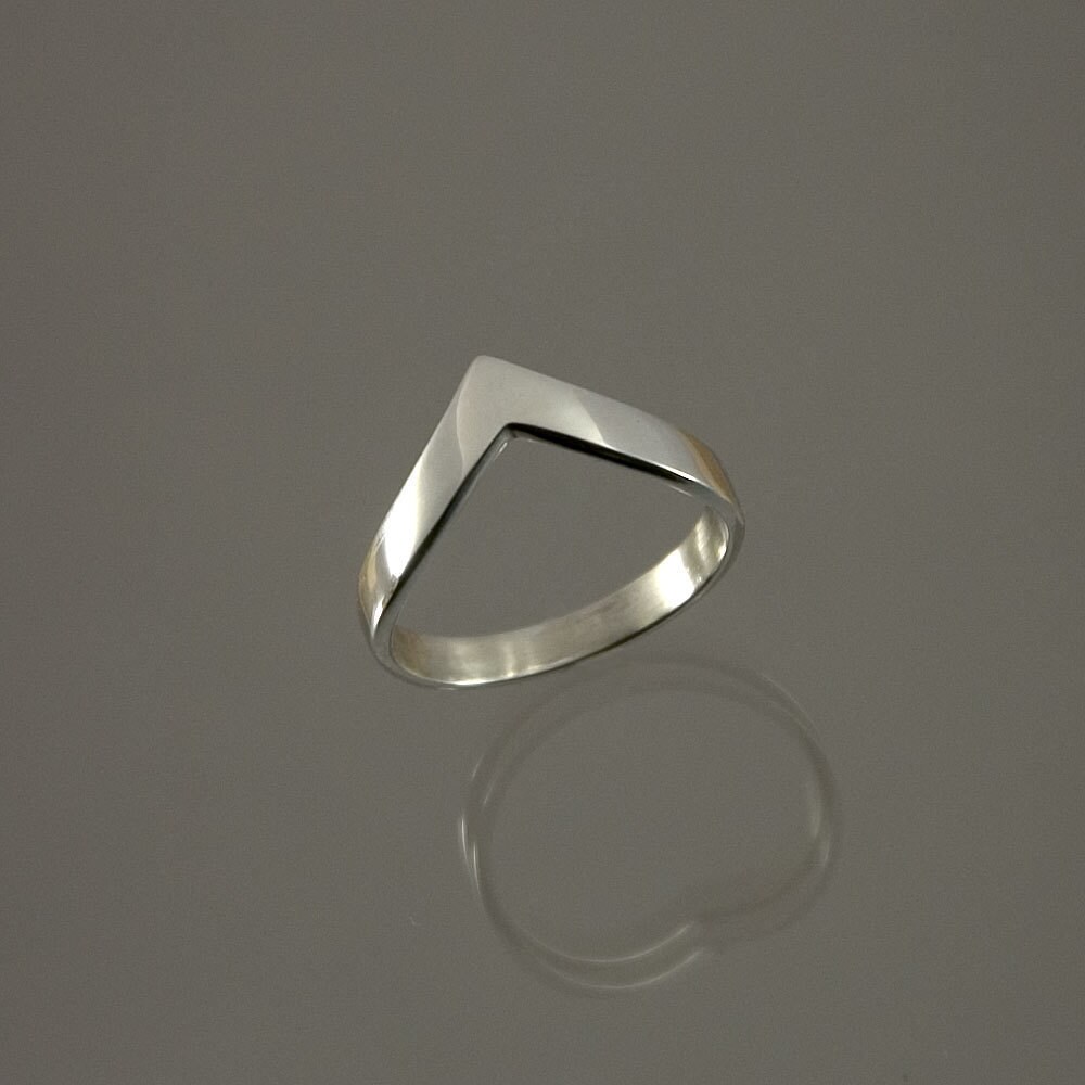 Classic Wishbone Ring, Hand-made to Your Size in Solid 925 Sterling ...