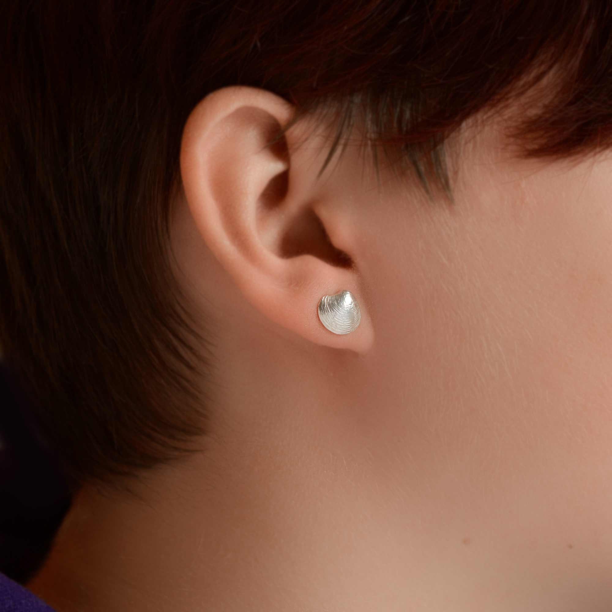 Shell Stud Earrings in 925 Sterling Silver - Etsy