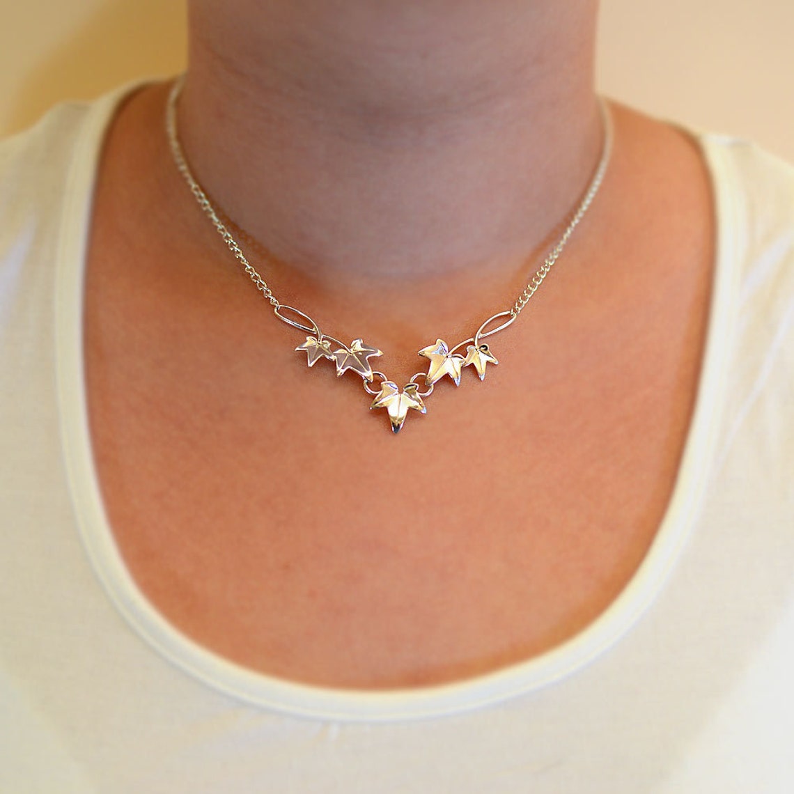 Ivy Leaf Necklace 925 Sterling Silver - Etsy