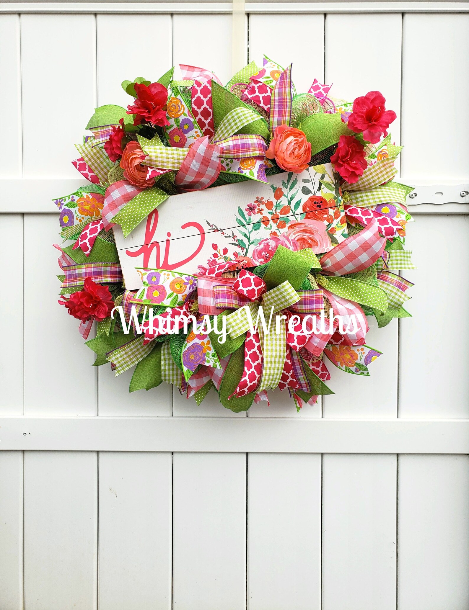 Welcome Wreath Spring Wreath Summer Wreath Floral Wreath - Etsy