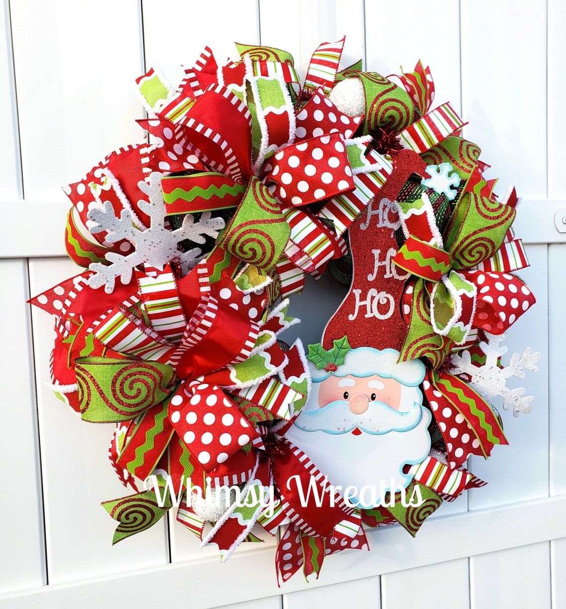 Santa Wreath Christmas Wreath Santa Claus Wreath Christmas - Etsy