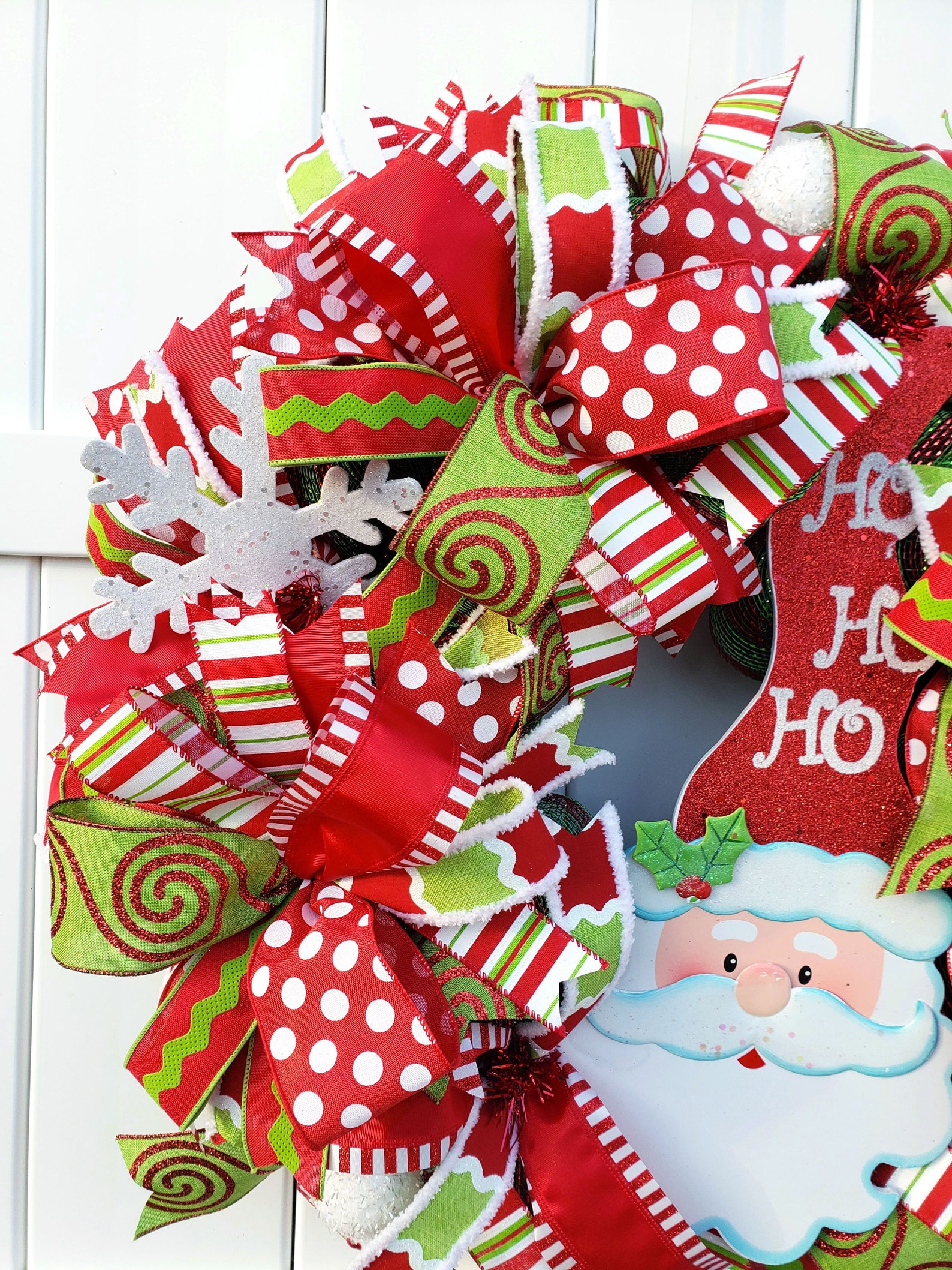 Santa Wreath Christmas Wreath Santa Claus Wreath Christmas - Etsy