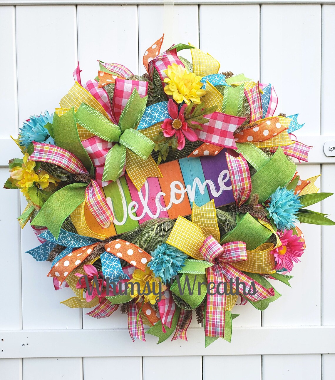 Welcome Wreath Spring Wreath Spring Welcome Wreath Summer - Etsy