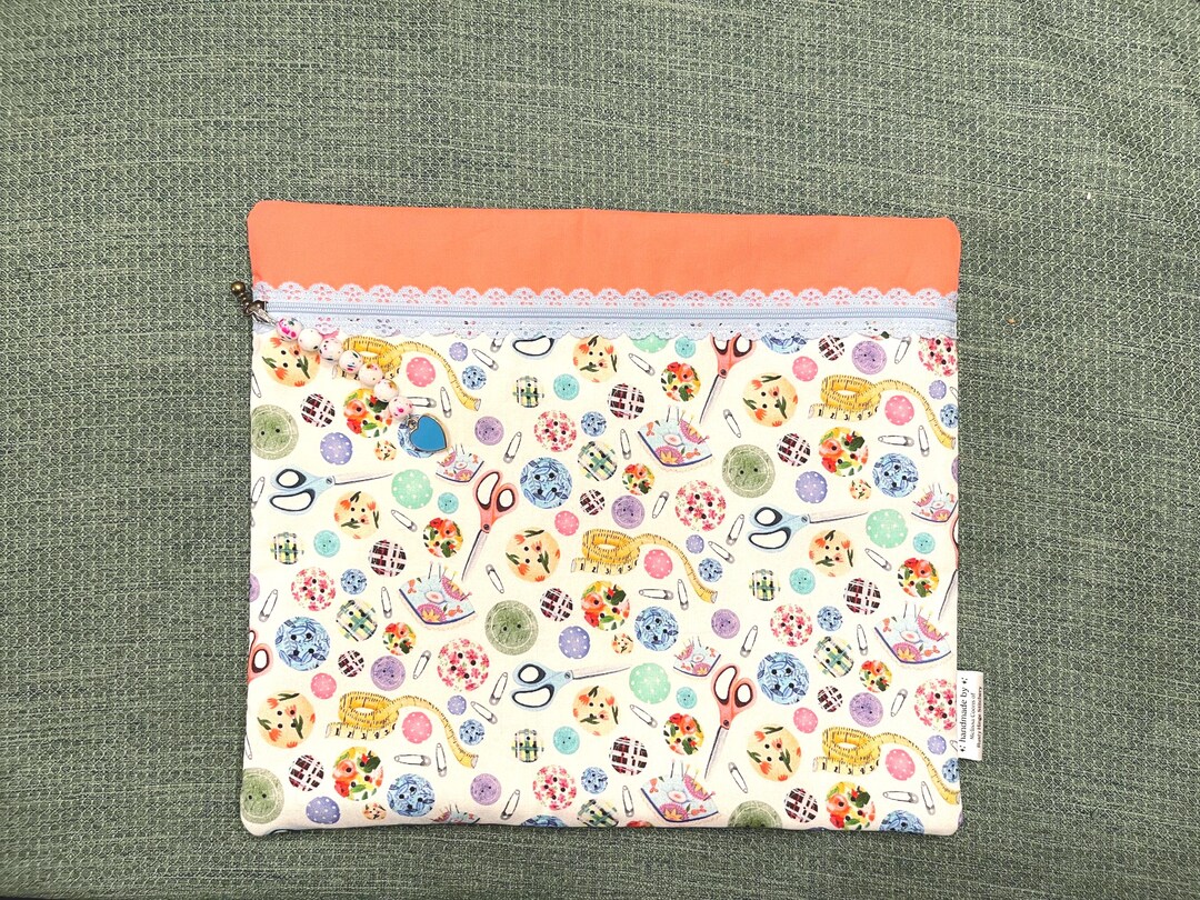 Cross Stitch Project Bag, Zippered Pouch-needlework Notions - Etsy