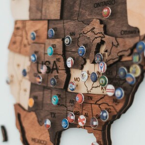 Flags Push Pins for World Maps by Enjoy the Wood - Etsy