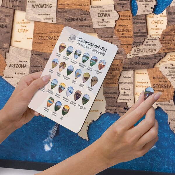 National Parks Map Stickers - Etsy