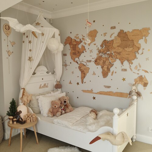 Executive Map of the World Wall Hanging Map Home Decor - Etsy