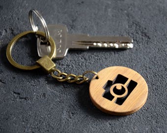 Wooden key chain | Etsy