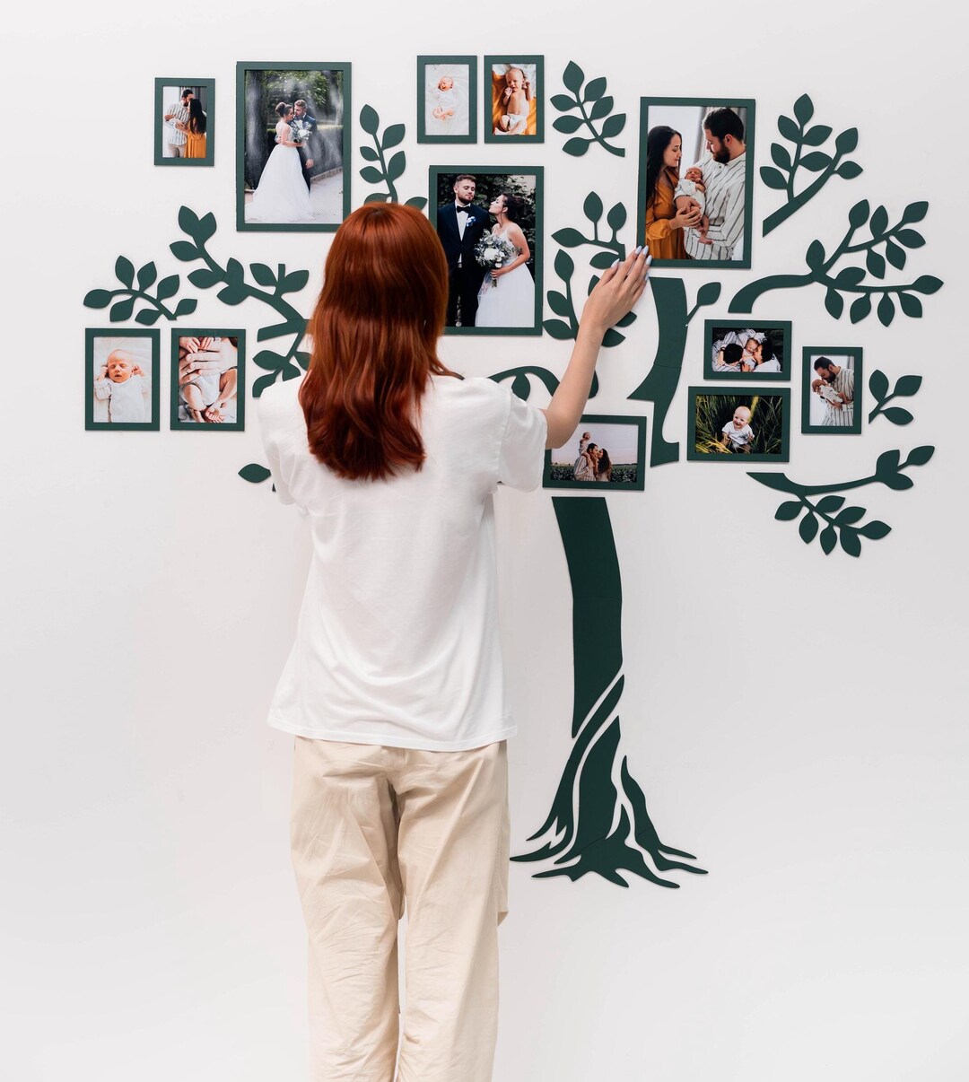 Housewarming Gift, Large LED Family Tree Wall Art, Custom Family Photo ...