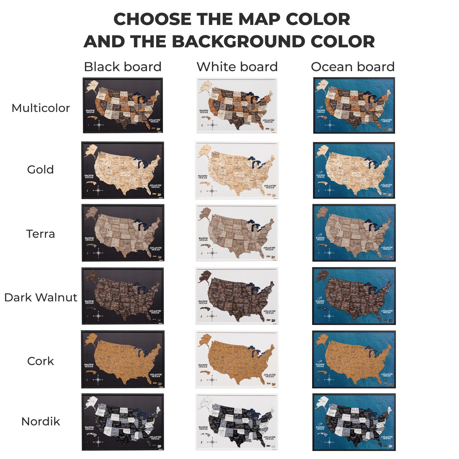 US Push Pin Map, Family Travel Map, States Visited Map, Adventures ...
