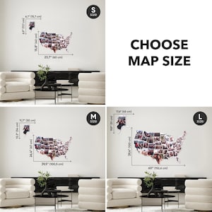 Custom USA Map, 50 States Photo Map, US Picture Map, Travel Memories on ...