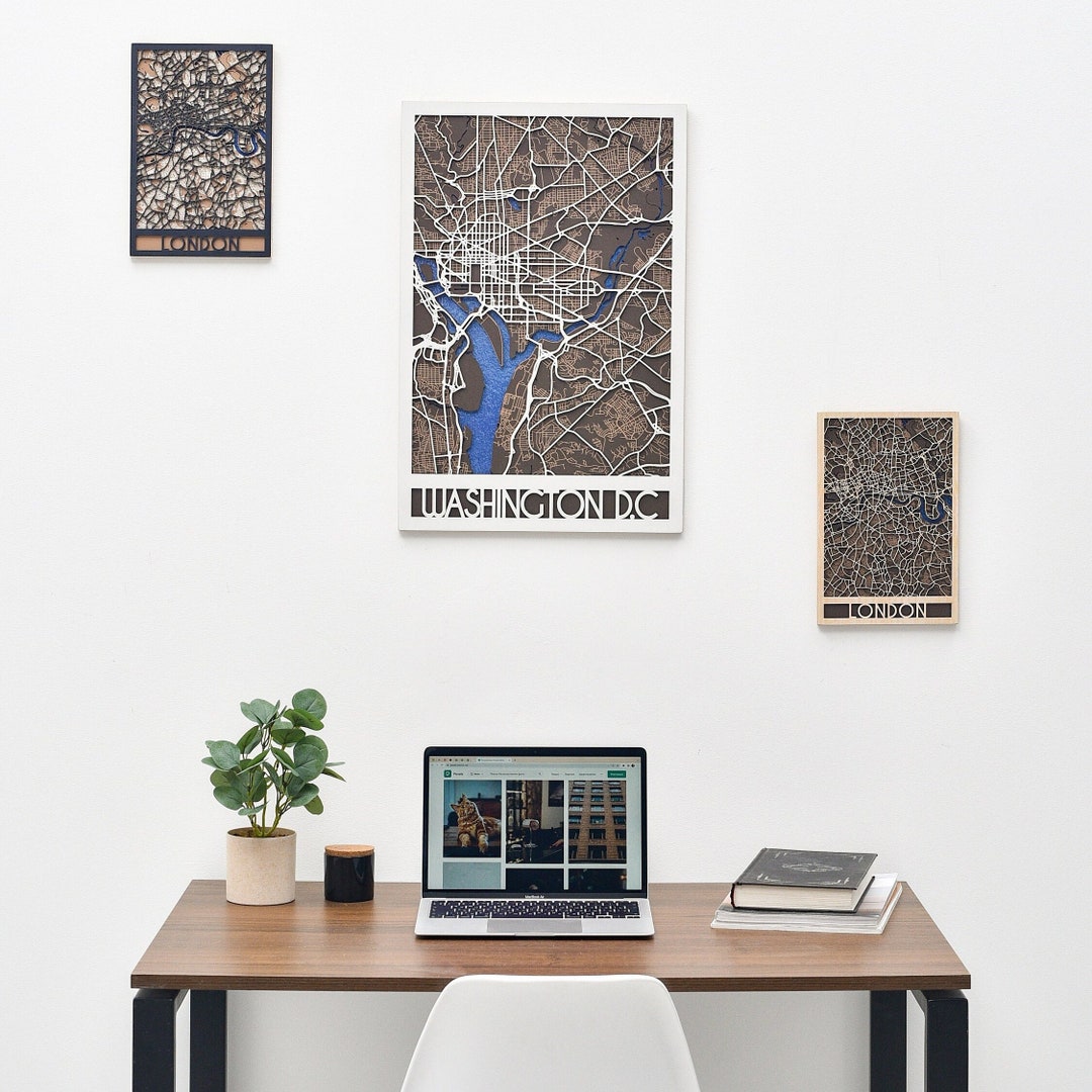 Custom Map Gift 3D Street Map Art Personalized Map New Home - Etsy