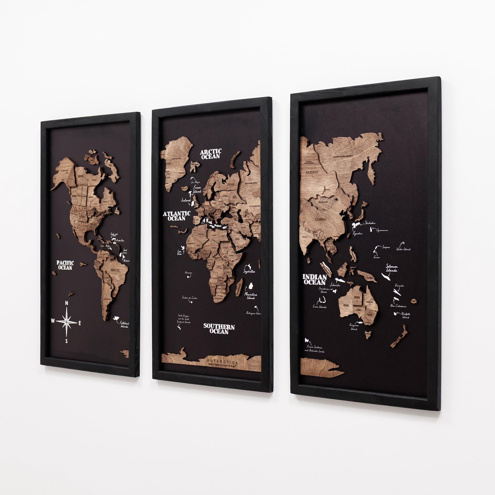 Traveling Map 3D World Map for Wall Adventure Map With Push Pins ...