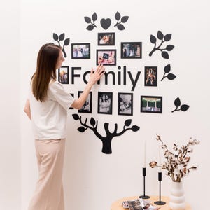 Family Gift Idea, Family Tree With Photo Frames, Wall Decorations ...