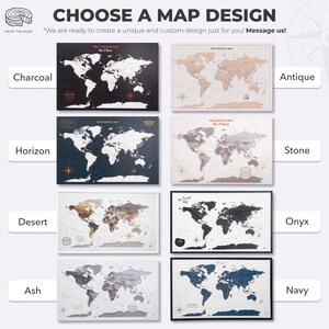 World Map Wall Art, Framed Wall Decor, Canvas Mounted Map, Push Pin Map ...