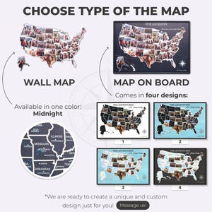 US Travel Map With Photos, Personalized Gift for Family, Parents, Home ...
