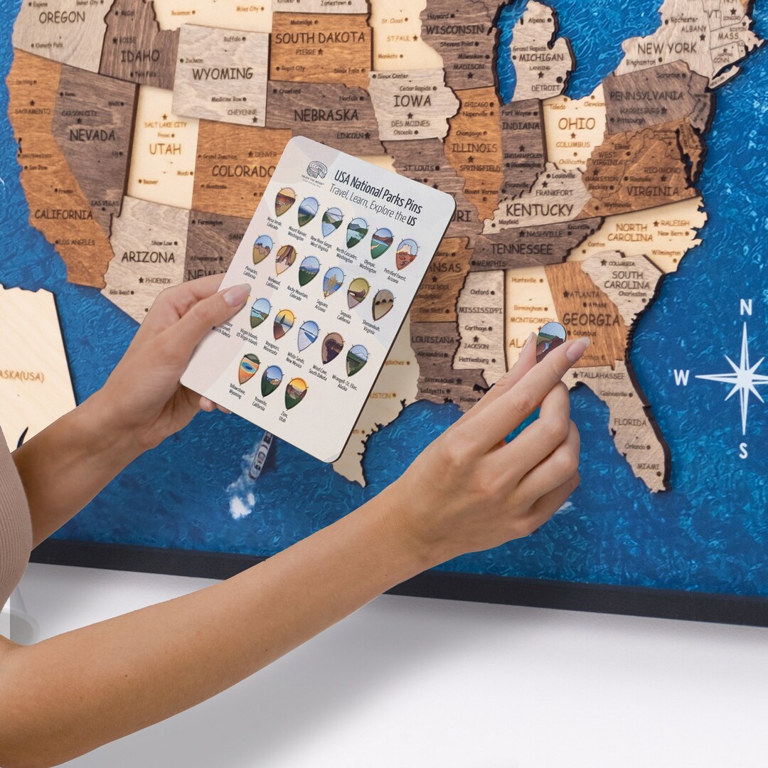 National Parks Stickers for USA Map - Etsy