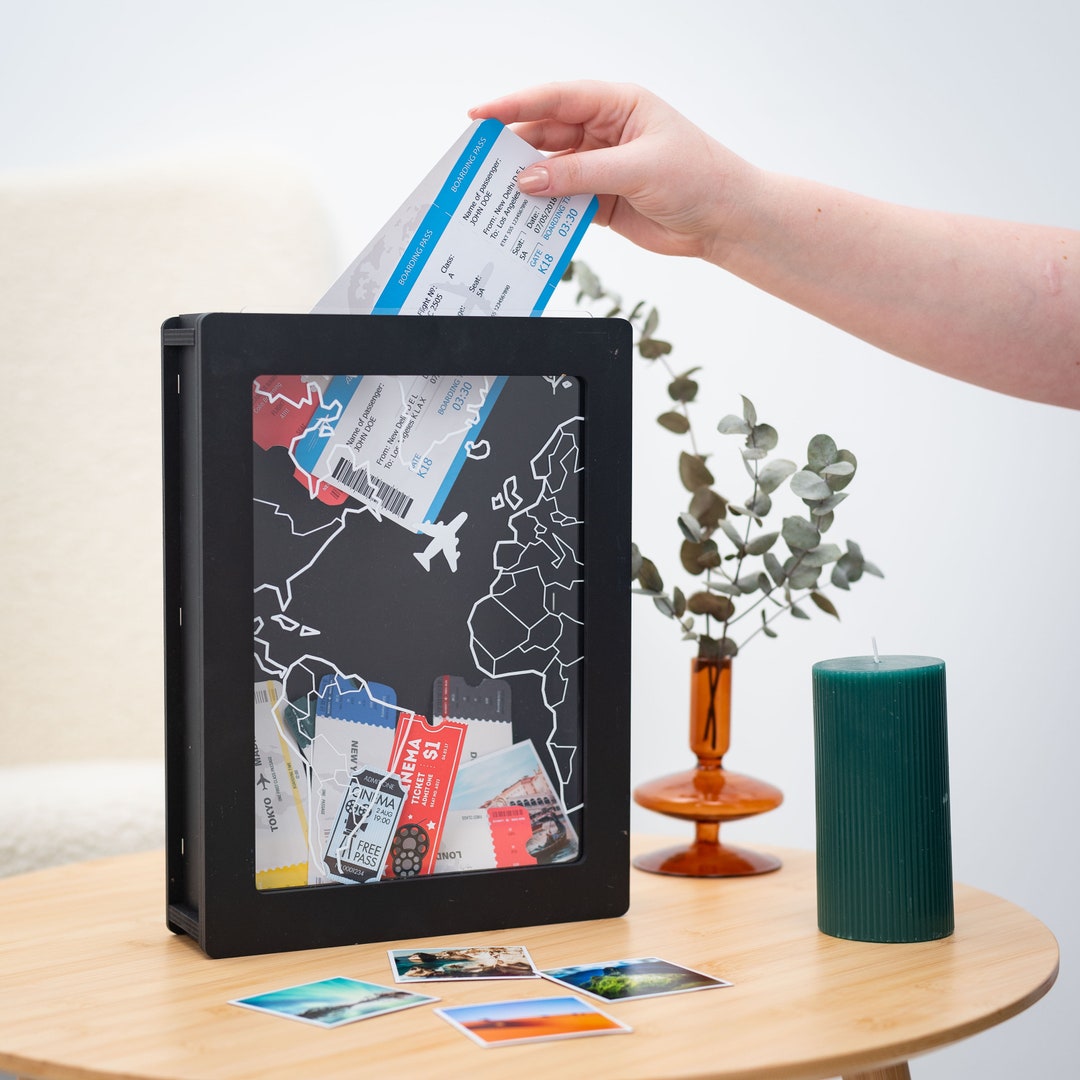 Travel Adventure Archive Box, Travel Memory Box, Ticket Saver Box ...