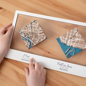 Anniversary Gifts, Personalized Map, Custom Coordinates Map Art, New ...