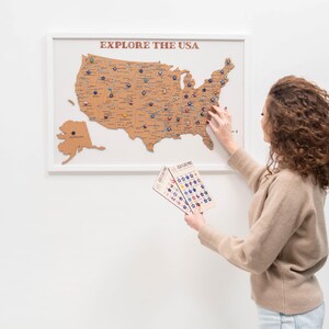 US Push Pin Map, Family Travel Map, States Visited Map, Adventures ...
