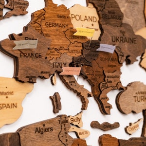 Sticker Flags for Wooden World Map - Etsy