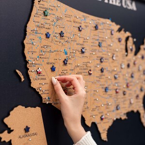 US Push Pin Map, Family Travel Map, States Visited Map, Adventures ...