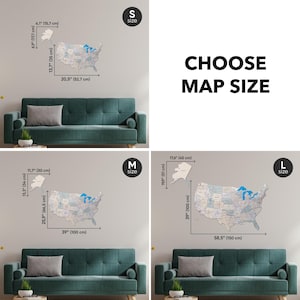 Wooden USA Map, Wall Decor, Home Gift, Travel Tracker Map, 50 States ...