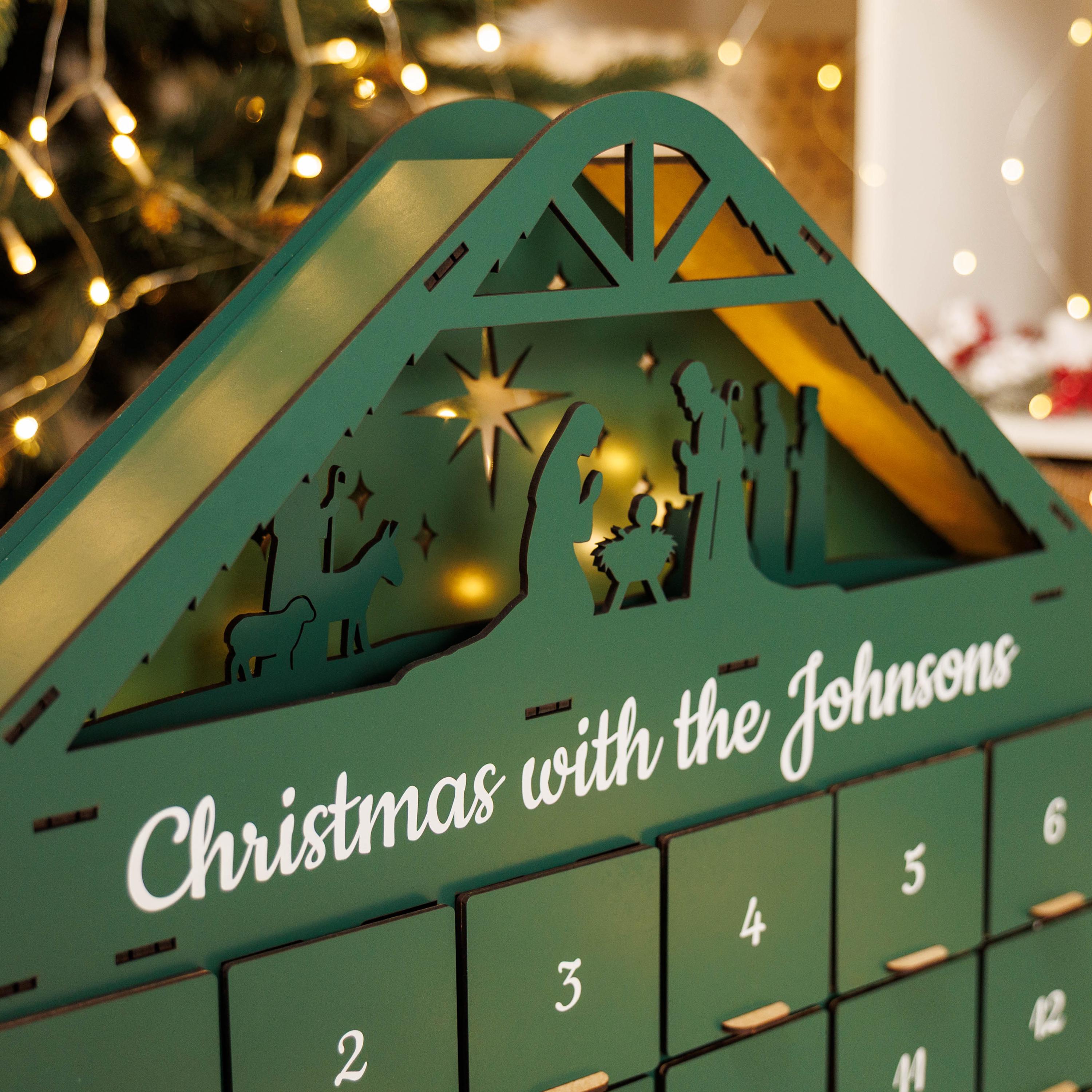 Personalized Advent Calendar Light up Reusable Christmas Countdown ...