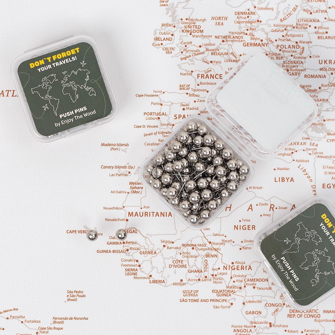 Colored Push Pins for Cork World Map - Etsy