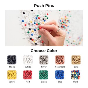 US Push Pin Map, Family Travel Map, States Visited Map, Adventures ...