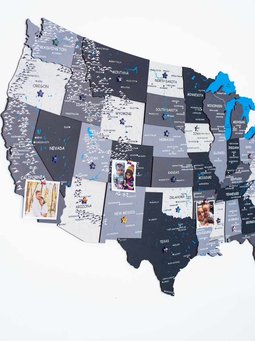 USA Travel Map, Wood Map of US, Patriotic Decor, Home Decor, Wall Map ...