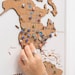 3D Wooden World Map, Framed Travel Push Pin Board, Wall Art Living Room ...