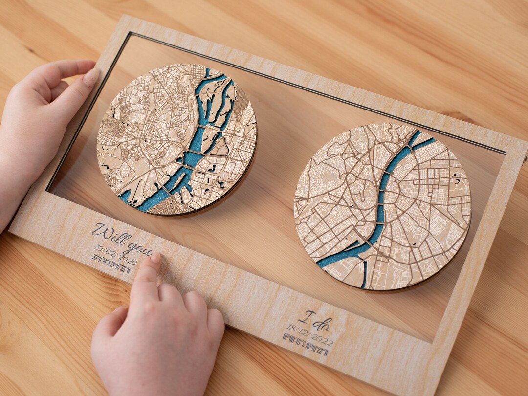 Wedding Gifts for the Couple, Personalized Wedding Gift, Map ...