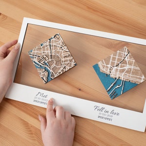 Anniversary Gifts, Personalized Map, Custom Coordinates Map Art ...