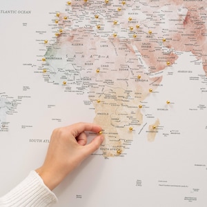 Places You've Been World Map, Detailed Push Pin Travel Map Visited ...