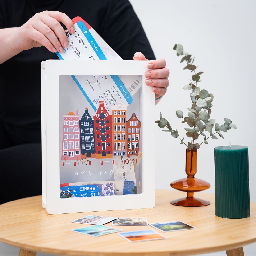 Travel Memory Box, Couple Keepsake Box, Wedding Anniversary Gift ...