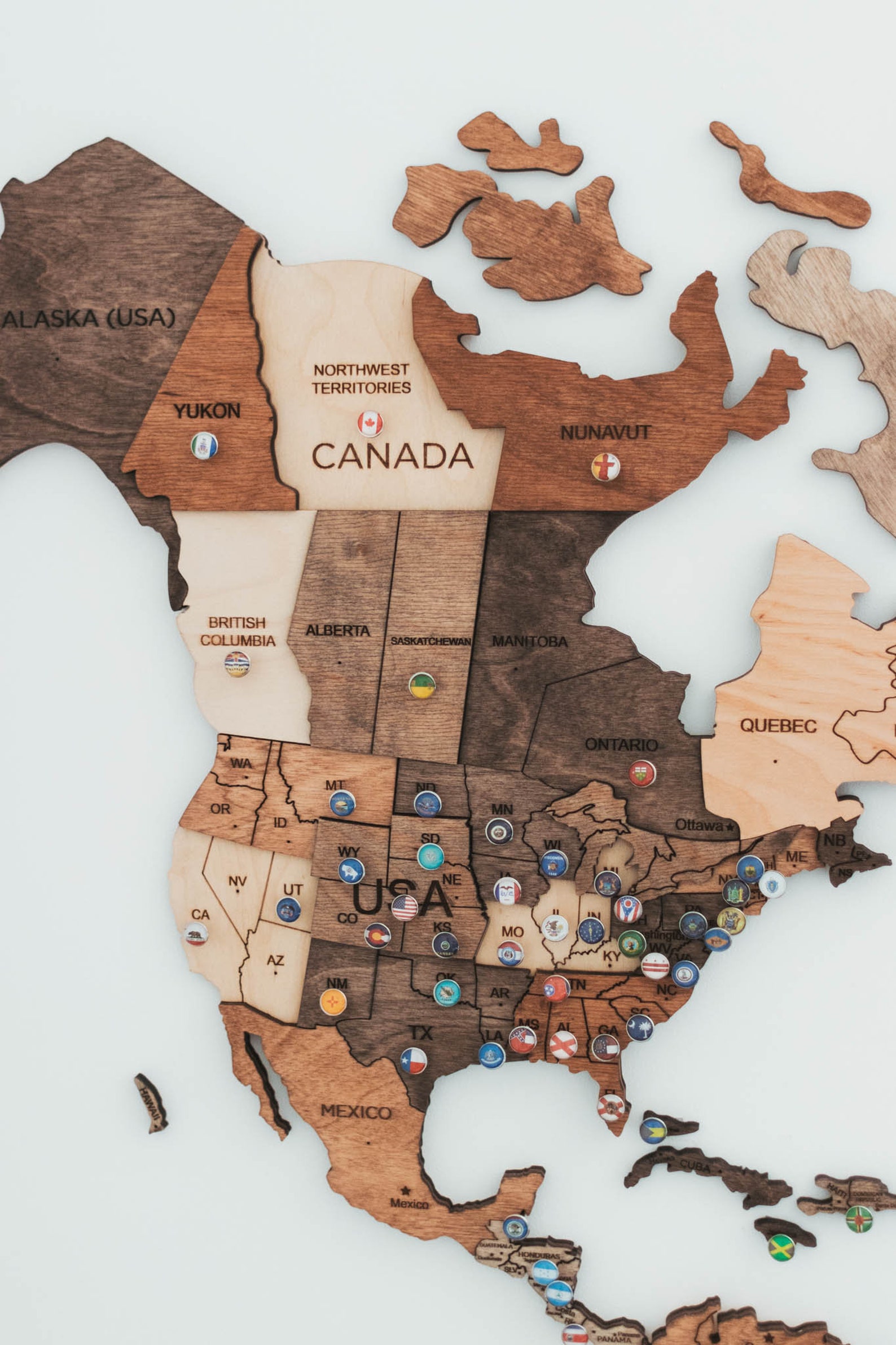 Flags Push Pins for Wood World Map by Enjoy the Wood - Etsy