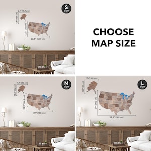 Wall Map of United States, US Travel Map Push Pin, Enjoy the Wood ...