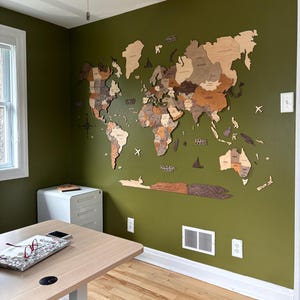 Home Decor Wall Decor, World Map Wall Art, Places You've Been Collect ...